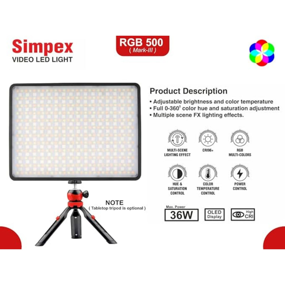 Simpex Professional LED Series (Simpex-RGB-500-Mark-3) – Cowboy Stores