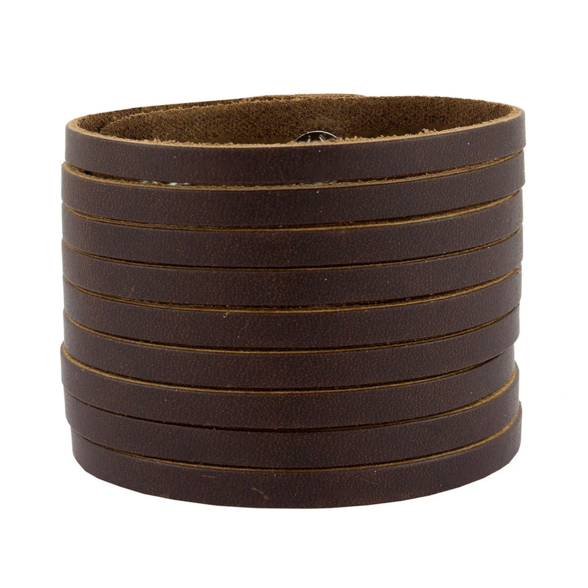 Cowboy fashion Strand Biker Punk Funky Handcrafted Brown Leather Wrist ...